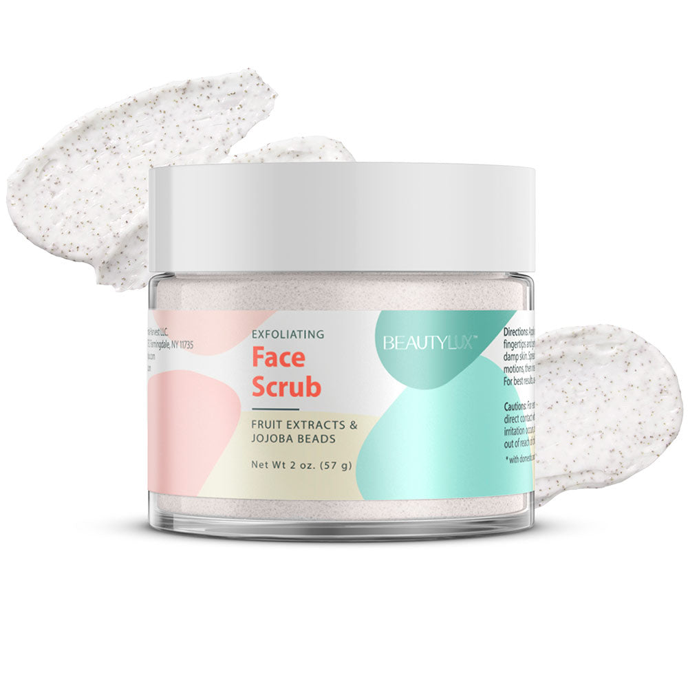 Exfoliating Face Scrub With Fruit Extracts and Jojoba Beads – BeautyLux